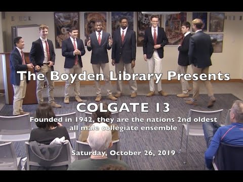 Colgate Thirteen – Boyden Library 10/26/19